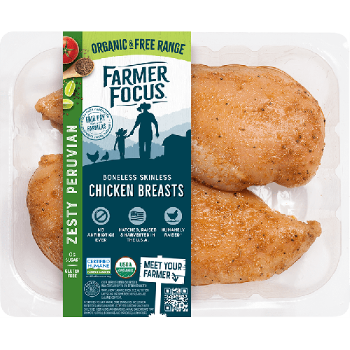 Organic & Free Range Boneless Skinless Chicken Breasts