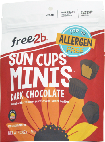 Free2b Foods Sun Cups Minis Dark Chocolate--4.2 Oz