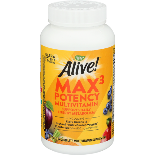Alive Max3 Potency Multivitamin With Iron--180 Tablets