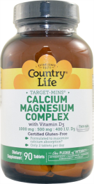 Country Life Calcium Magnesium Complex--90 Tablets