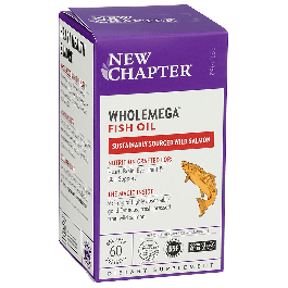New Chapter Wholemega Whole Fish Oil--60 Softgels-1000 MG