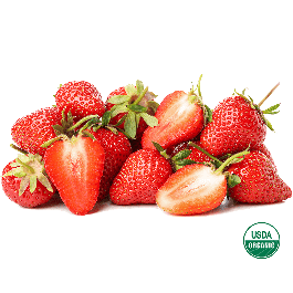 Organic Strawberries 1lb Clamshell